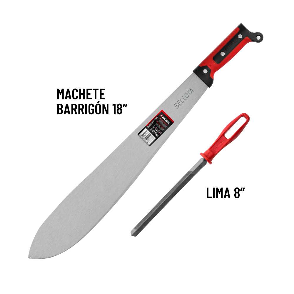 Kit Lima 8 + Machete Barrigón 18 Bellota | Croper