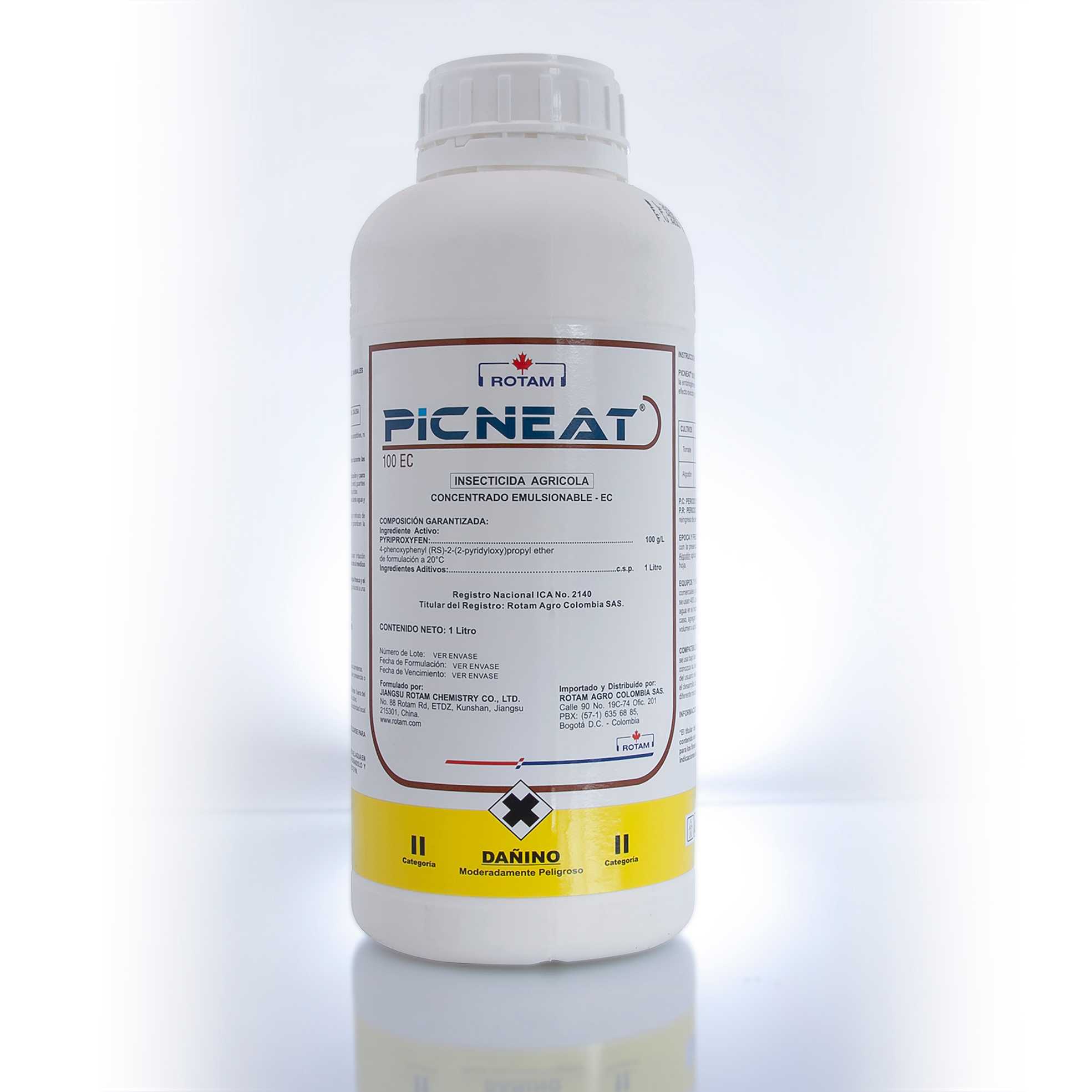 Insecticida PICNEAT 100 EC Rotam con efecto ovicida y de control de ...