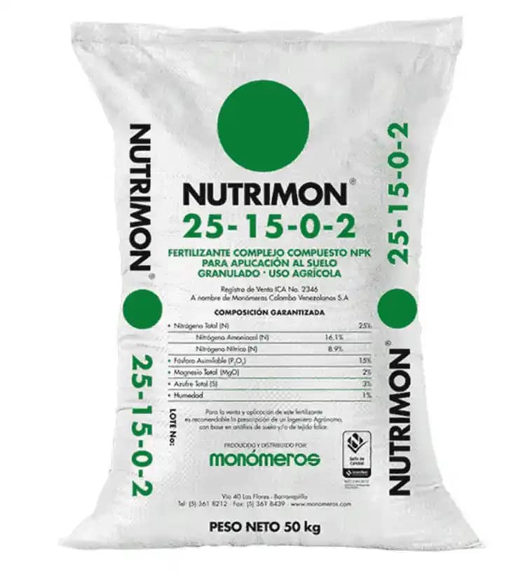 Fertilizante Complejo Edáfico Nutrimon 25-15-0-2 x 50 kg | Croper