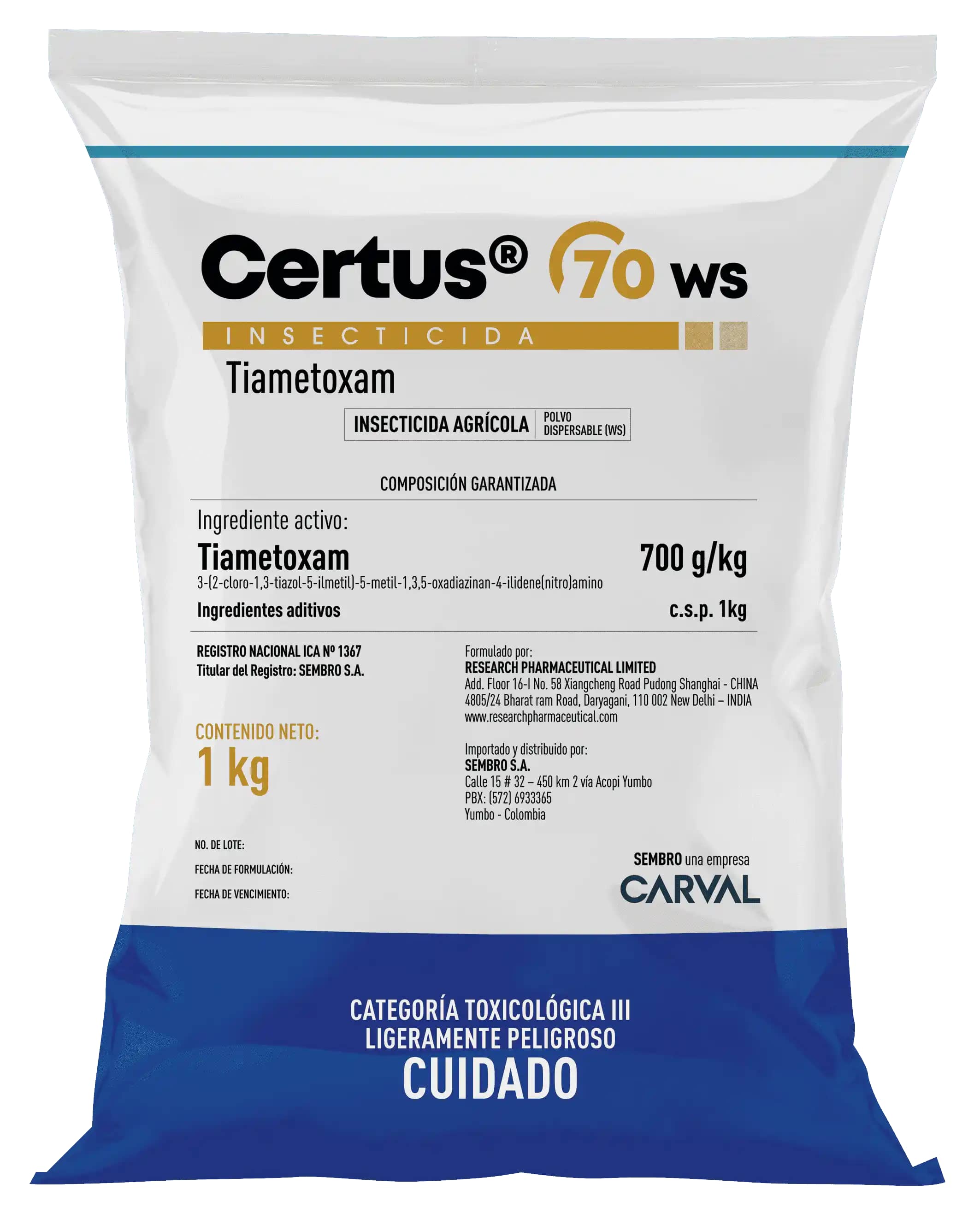 Insecticida Sistémico Certus 70 WP | Croper