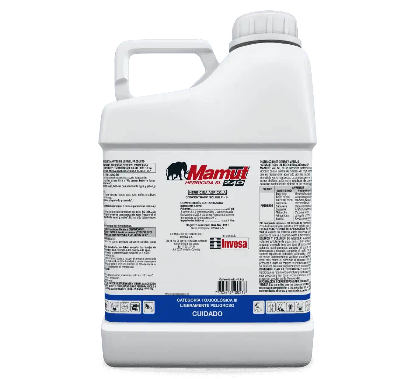 Herbicida Mamut 240 Sl x 4 litros- Invesa | Croper
